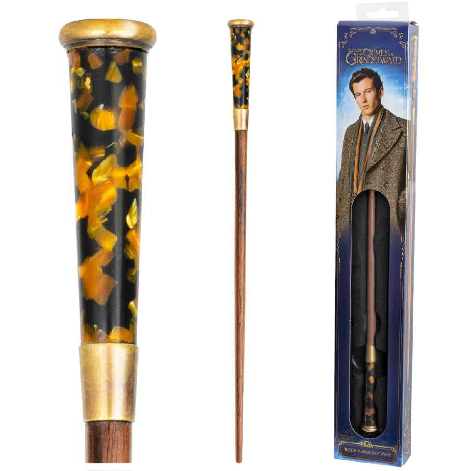 Noble Collection Fantastic Beasts Theseus Scamander Wand with Characte ...