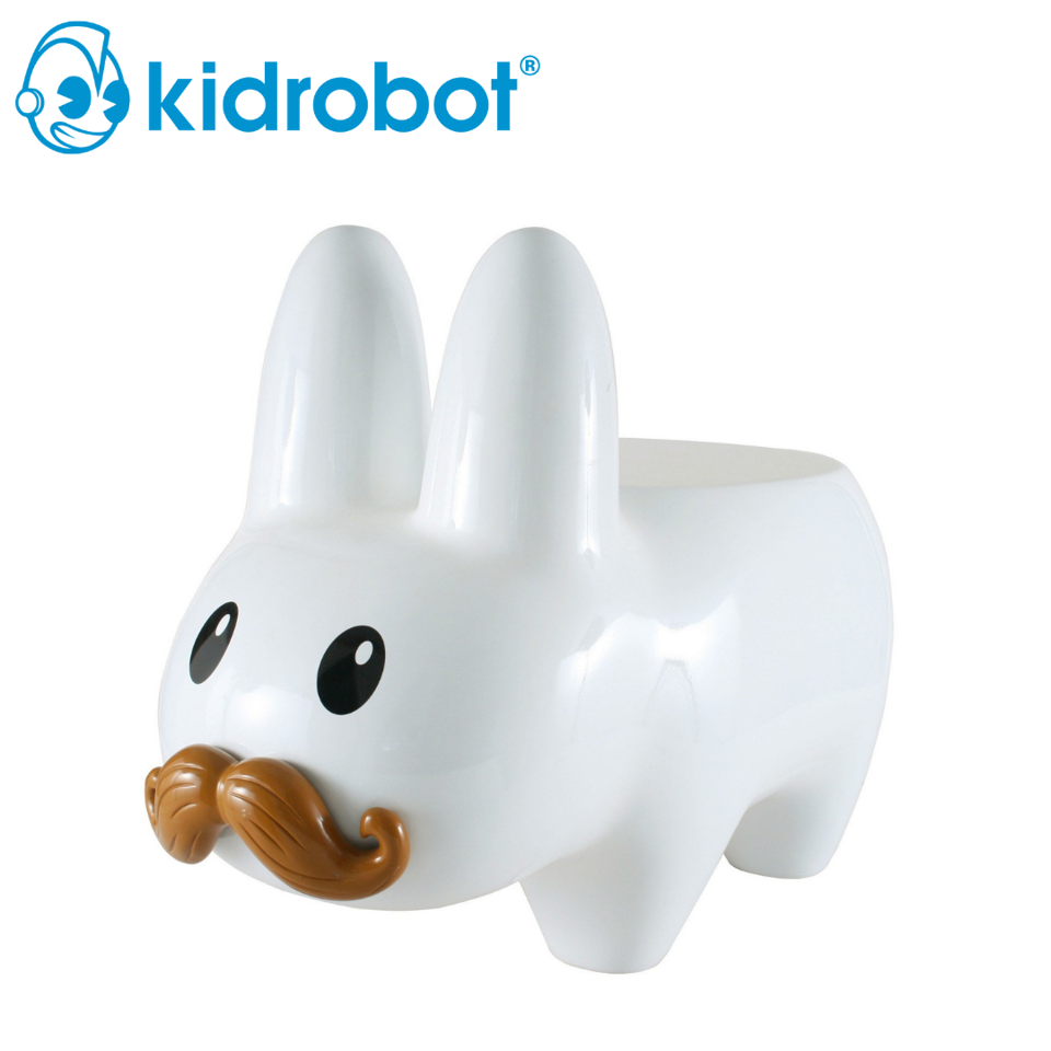 (KIDROBOT) Art Giant White Stache Happy Labbit Stool By Frank ...