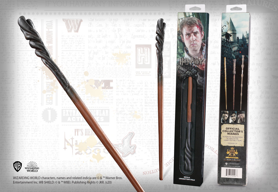 Noble Collection Harry Potter Neville Longbottom Wand with Character B ...