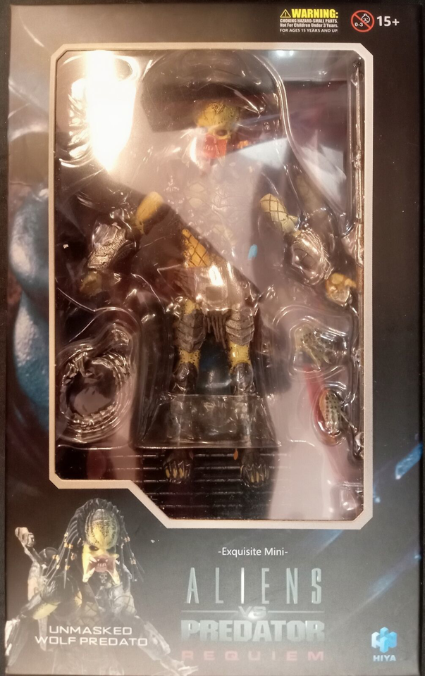 Hiya Toys AVP2 - Unmasked Wolf Predator Action Figure Exquisite Mini S ...