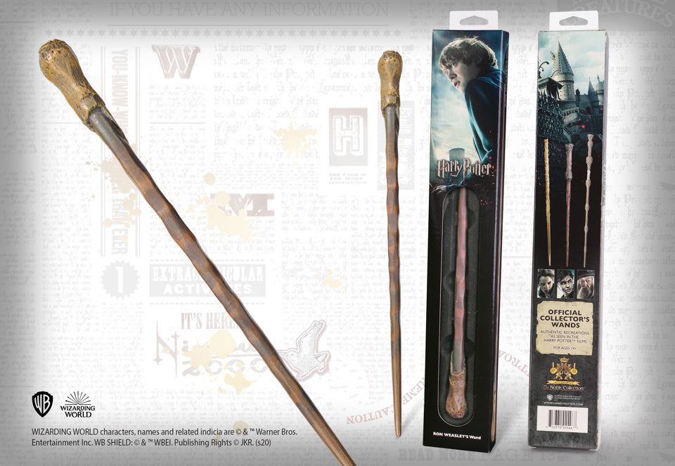 Noble Collection Harry Potter Ron Weasley Wand with Character Box ...