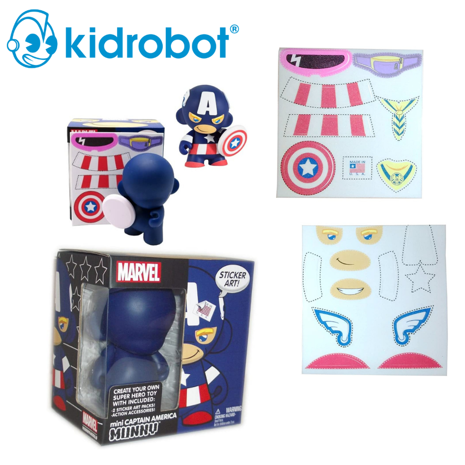 Kidrobot – Marvel - Munny Captain America DIY – Neverland Toys and ...